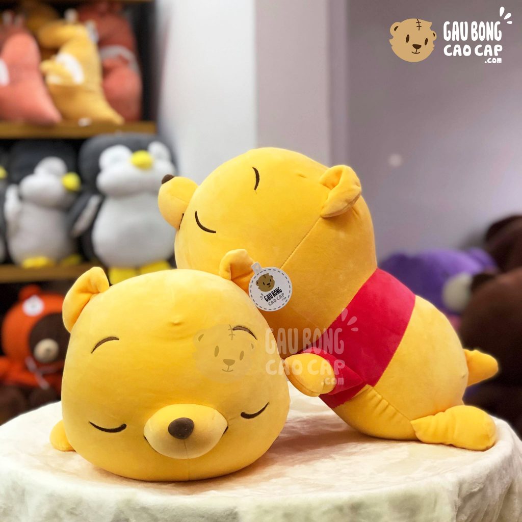 Gấu Pooh nằm mắt nhắm - Shop Gấu Pooh - gaubongcaocap.com