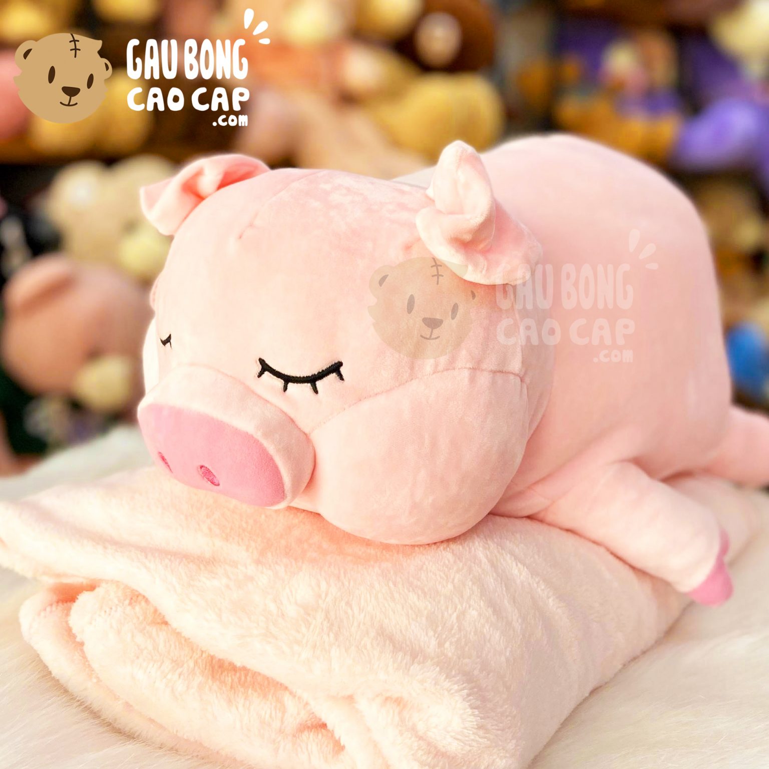 Gối mền Heo Hồng nằm ngủ - Shop Gối Mền 2in1 - gaubongcaocap.com