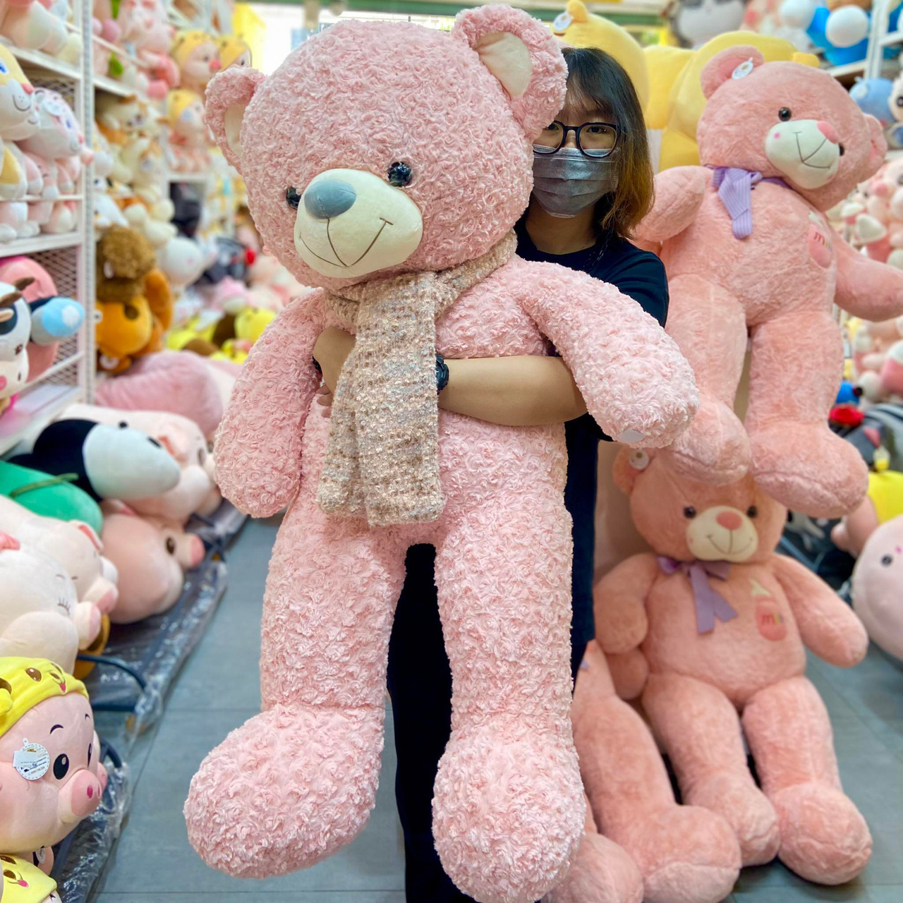 Gấu Teddy lông xoắn choàng khăn kim tuyến - Shop GẤU BÔNG TEDDY ...