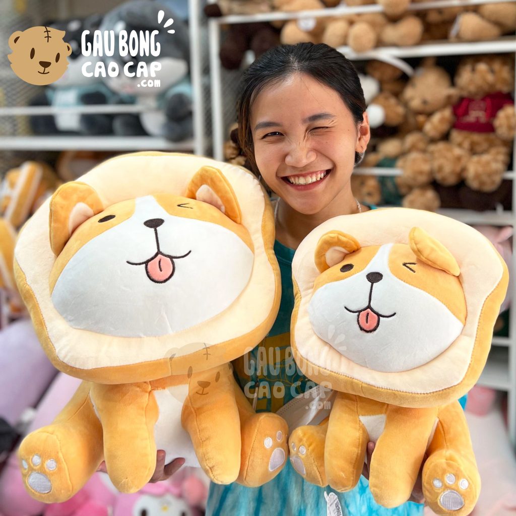 Chó Bông Shiba đeo bánh mì Sandwich - Shop Chó Bông - gaubongcaocap.com