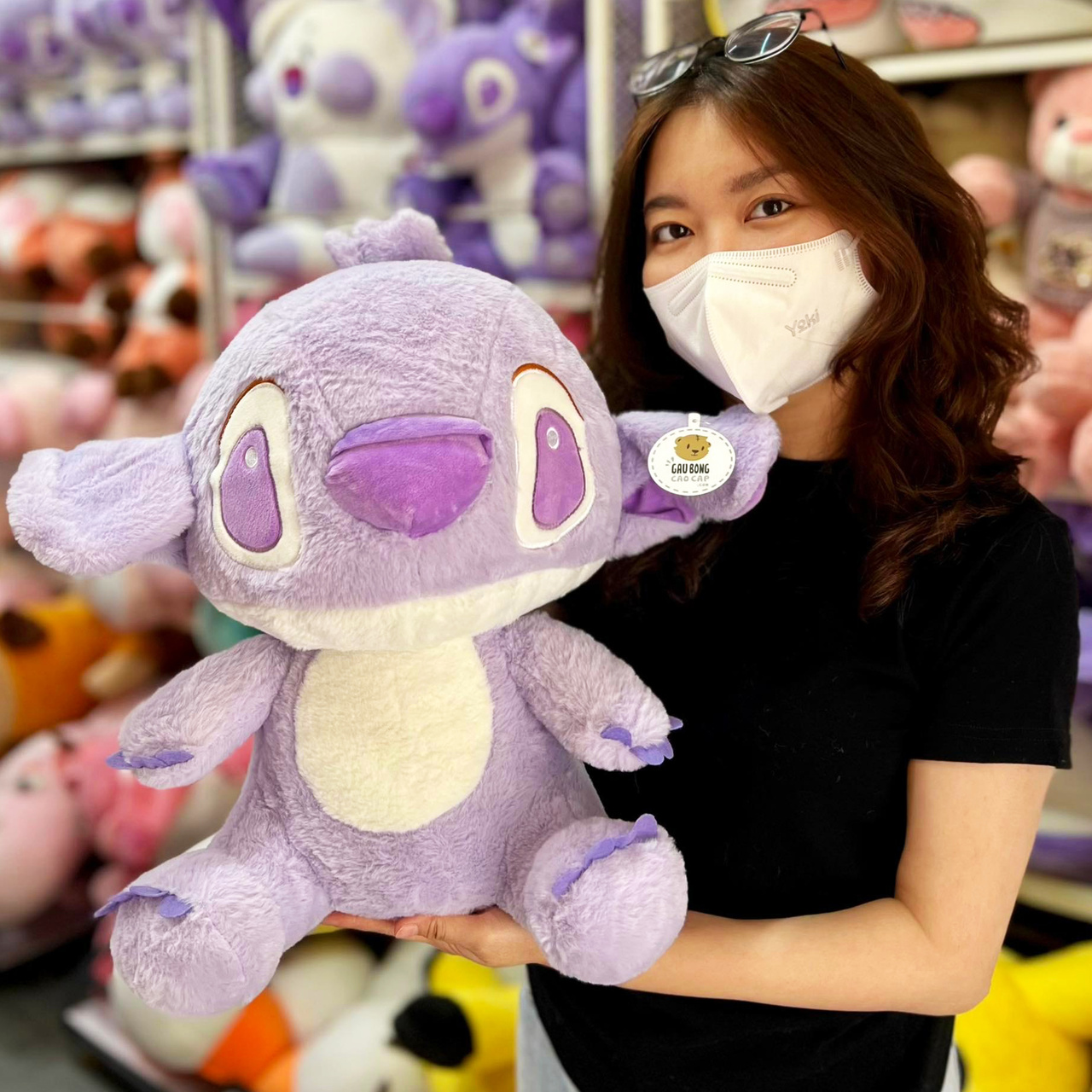Gấu Bông Stitch màu Tím Nhạt - Shop Gấu Bông Stitch - gaubongcaocap.com
