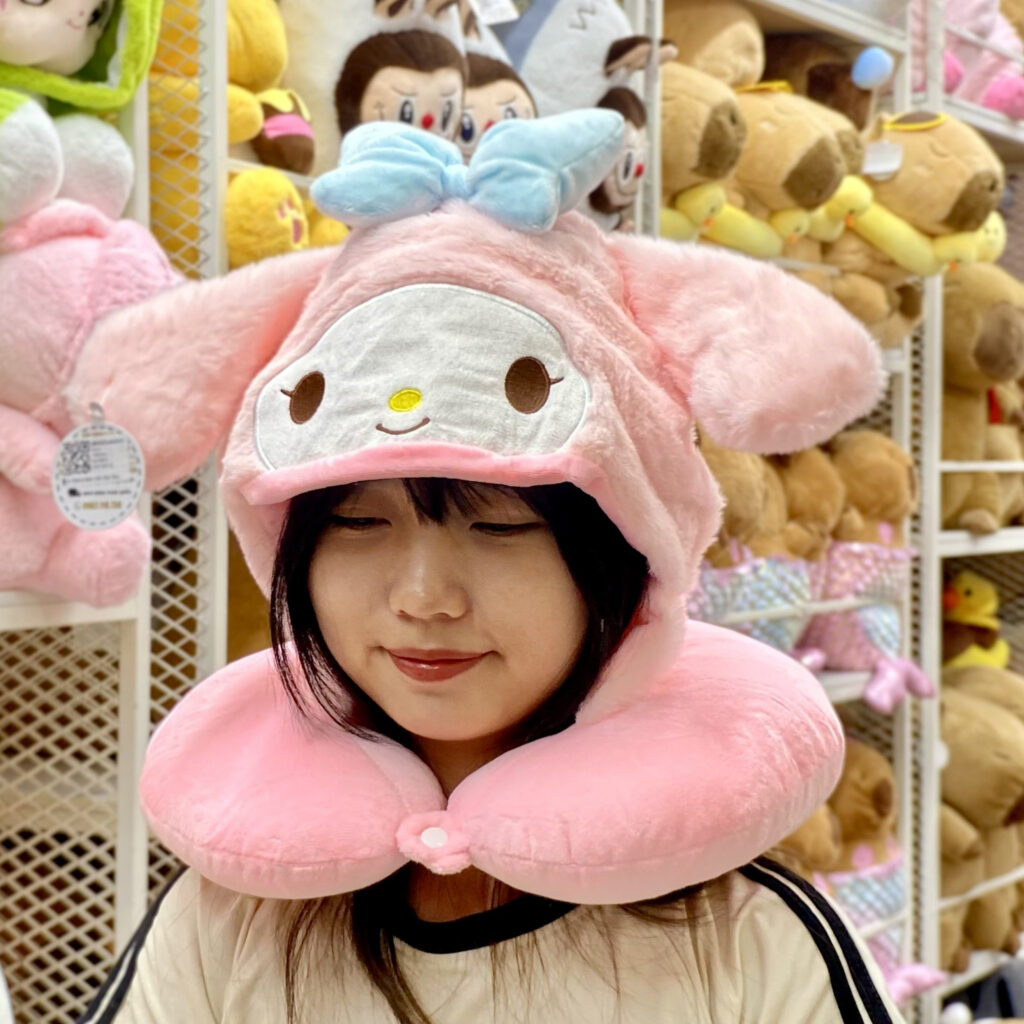 Gối kê cổ Chữ U có nón - Thỏ Melody - Shop Gối Chữ U - gaubongcaocap.com