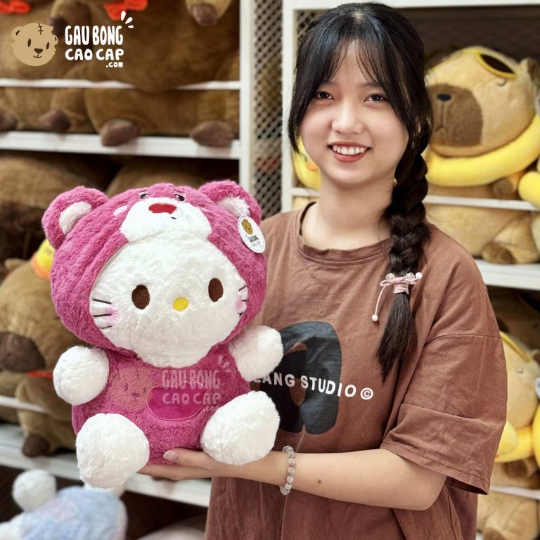 Gấu Bông Hello Kitty cosplay Lotso 35cm - Shop Gấu Bông - gaubongcaocap.com