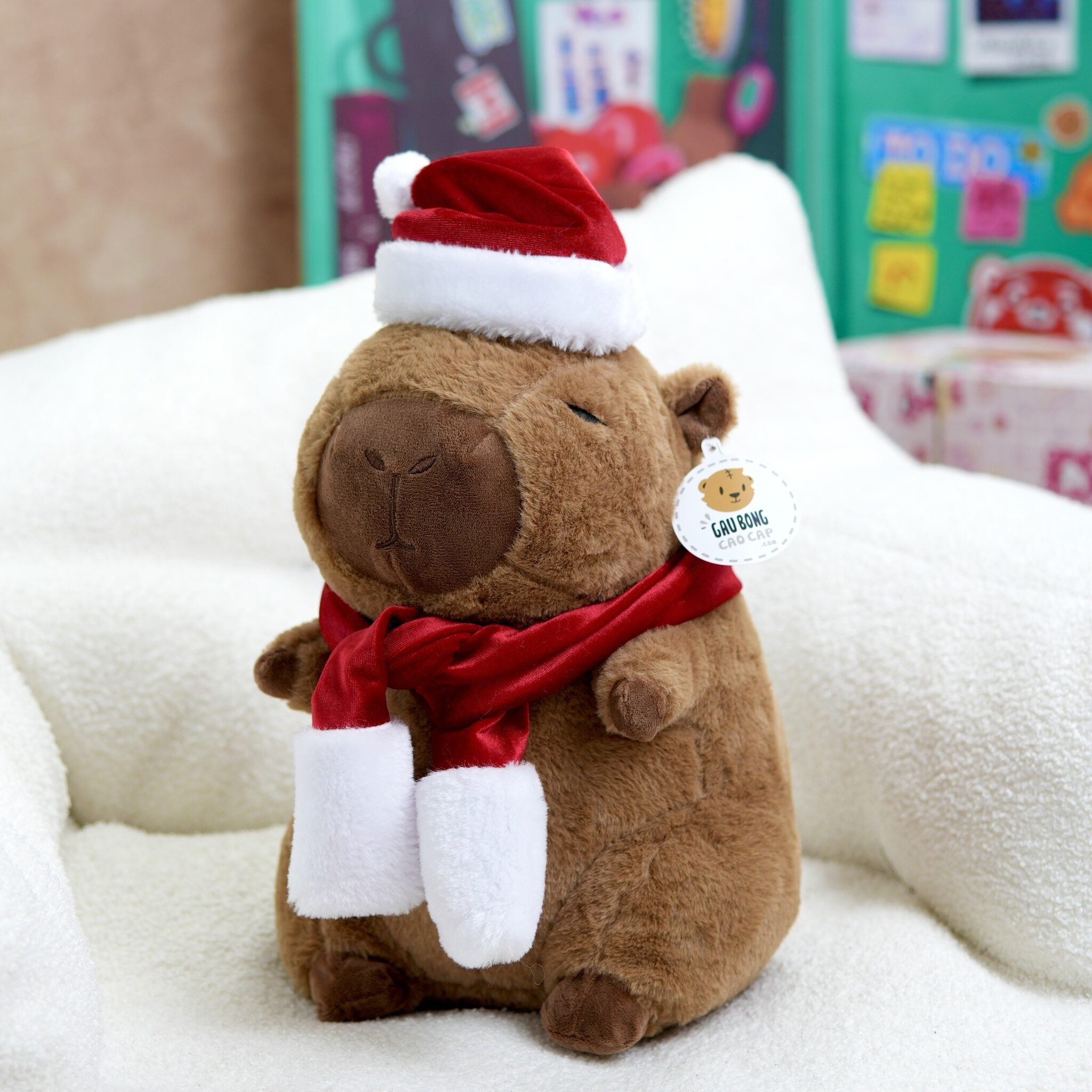 Gấu Bông Capybara Noel - Shop Gấu Bông Noel - gaubongcaocap.com