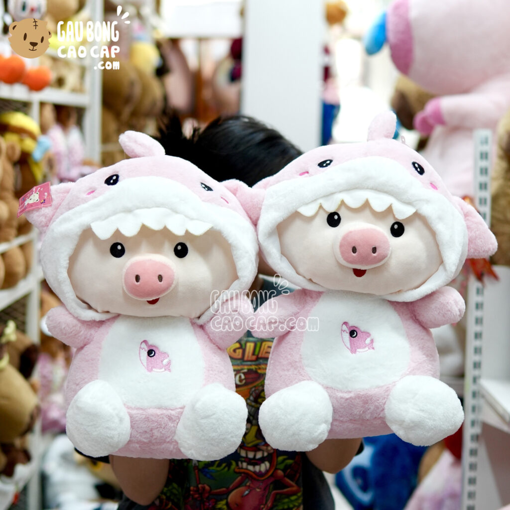 Heo Bông Ngồi cosplay Cá Mập Baby Shark - Hồng - Shop Heo Bông ...