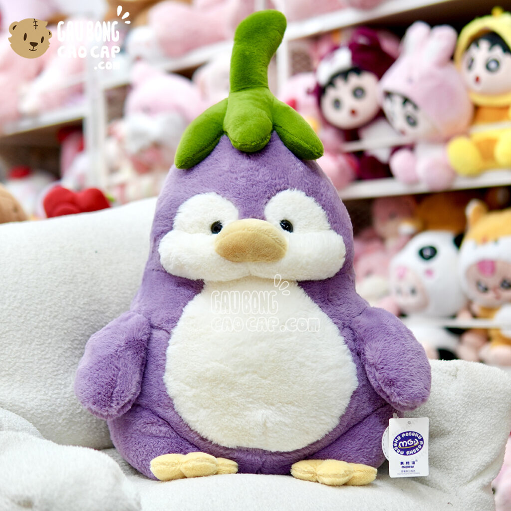 Gấu Bông Chim Cánh Cụt Cà Tím - Shop Chim Cánh Cụt - gaubongcaocap.com